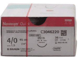 Bbraun Novosyn Quick C3046220 hechtdraad ongekleurd 4-0 45cm DS19 naald ...
