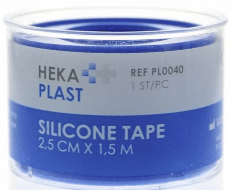 Hekaplast silicone tape 2.5CM x 1.5M per 12ST kopen? - Klinimed.nl