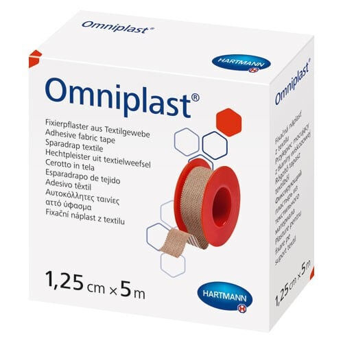 Omniplast hechtpleister op rol 1,25cm x 5m per stuk kopen? - Klinimed.nl