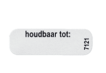 Houdbaarheid sticker Houdbaar tot. Afmeting: 41x10 mm op een rol van ...