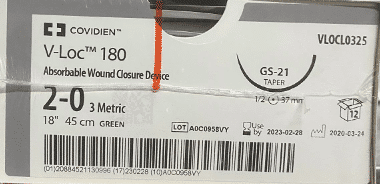 Medtronic Covidien VLOCL0325 V-loc 2-0 groen hechtdraad 45cm GS21 naald ...